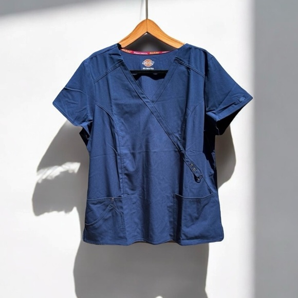 Dickies | Tops | New Wtag Dickies Blue Womens Xtreme Stretch Mock Wrap ...